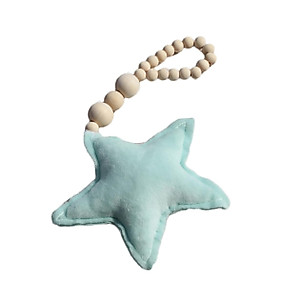 Abaodam 3pcs Farmhouse Tassels Beads Prayer Beads Hanging Decoration Decorative Hanging Beads Moon and Star Moon Mobile Moon Star Heart Wall Decoration Bling Decor Wooden Baby Bamboo Set