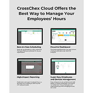 ANVIZ Time Clock - CX7 Face Biometric Time Attendance Machine for Employees Small Business - Face + RFID + Pin Punching in one, Support Door Access, Up to 1,500 Users with Professional Cloud Software