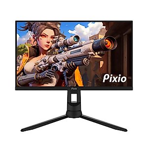 Pixio PX248 PRO 24 inch 165Hz Refresh Rate FHD 1080p Resolution Fast Nano IPS Panel 1ms GTG Response Time HDR Gaming Monitor with Adaptive Sync