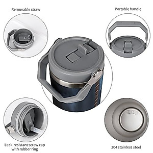 30oz Stainless Steel Insulated Tumbler with Flip Lid & Straw, Leakproof Travel Mug for Car, Electric Guitar Double Wall Vacuum Thermal Coffee Cup with Handle, Spill-Proof Design for Hot/Cold Drinks