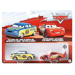 Disney and Pixar Cars 3, Race Official Tom & Lightning McQueen 2-Pack, 1:55 Scale Die-Cast Fan Favorite Character Vehicles for Racing and Storytelling Fun, Gift for Kids Age 3 and Older