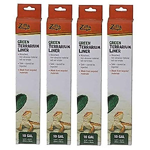 Zilla Green Terrarium Liner 10 Gallon Tanks - (9.75" L x 19.75" W) - Pack of 4
