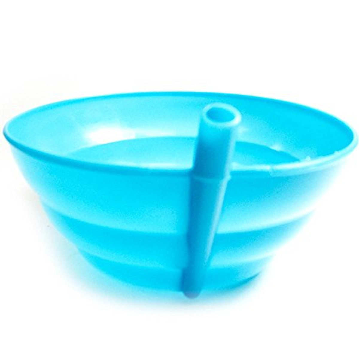4 Kids Sip A Bowl Built in Straw Plate Plastic Cereal Soup Drink Snack Food Dish, Blue, Variable