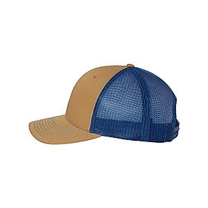 Richardson Snapback Trucker Cap Adjustable Heather Grey/Cardinal/Navy