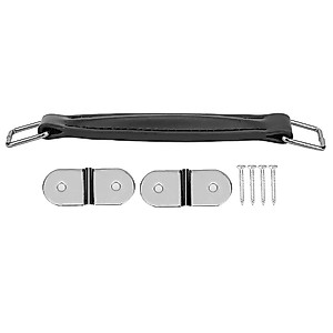 Guitar Amplifier Handle,PU Leather Internal Steel Leather Style Replacement Strap Handle Amp Handle Strap for Guitar Amplifiers Speaker (black)