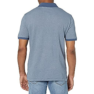 Calvin Klein Men's Jacquard Refined Polo, Crayon Blue