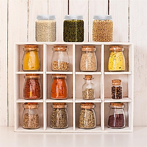 6 Pack 24 Oz Clear plastic jar, Refillable Kitchen Storage Containers, For Kitchen & Household, Aluminum cap.