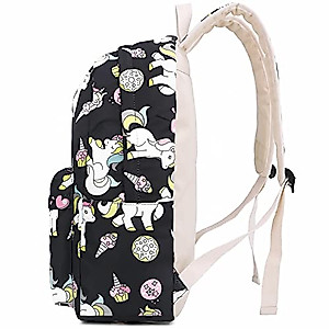 Joyfulife Unicorn Backpack for Girls Backpack with Lunch Box Kids Backpack for School Lightweight Water Resistant kindergarten Elementary Bookbags School Bag Set