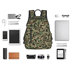 JZDACH For Cool Camo Military Camouflage backpack bookbag casual large laptop lightweight backpacks multipurpose daypack for men women
