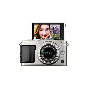 Olympus E-PL5 Interchangeable Lens Digital Camera Double Zoom Kit (Silver) E-PL5 DZKIT - Internatinoal Version (No Warranty)