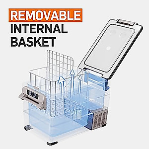 EUHOMY 12 Volt Car Refrigerator,38 Quart(35L) Car Fridge Electric Cooler APP Control,12V Refrigerator -4℉~68℉ with 12/24V DC & 110-240V AC, Portable Refrigerator for Camping, Travel, RV, Truck, Home