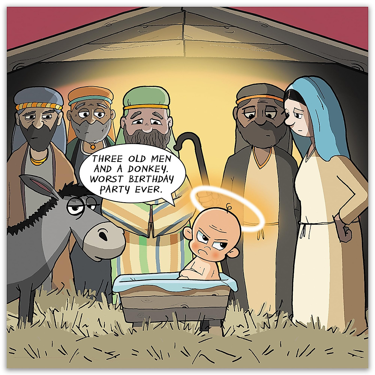 Twizler Merry Christmas Card with Worst Birthday Party - Happy Christmas Card - Xmas Card – Funny Christmas Card -Womens Christmas Card -Mens Christmas Card -Female Christmas Card -Male Christmas Card