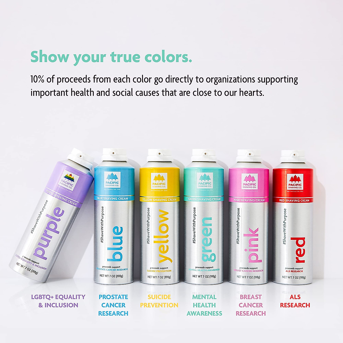 Pacific Shaving Company GREEN Shaving Cream - Shave with Purpose - Safe & Natural Ingredients, Cruelty Free, Made in the USA - Pack of 2 (7 oz each)