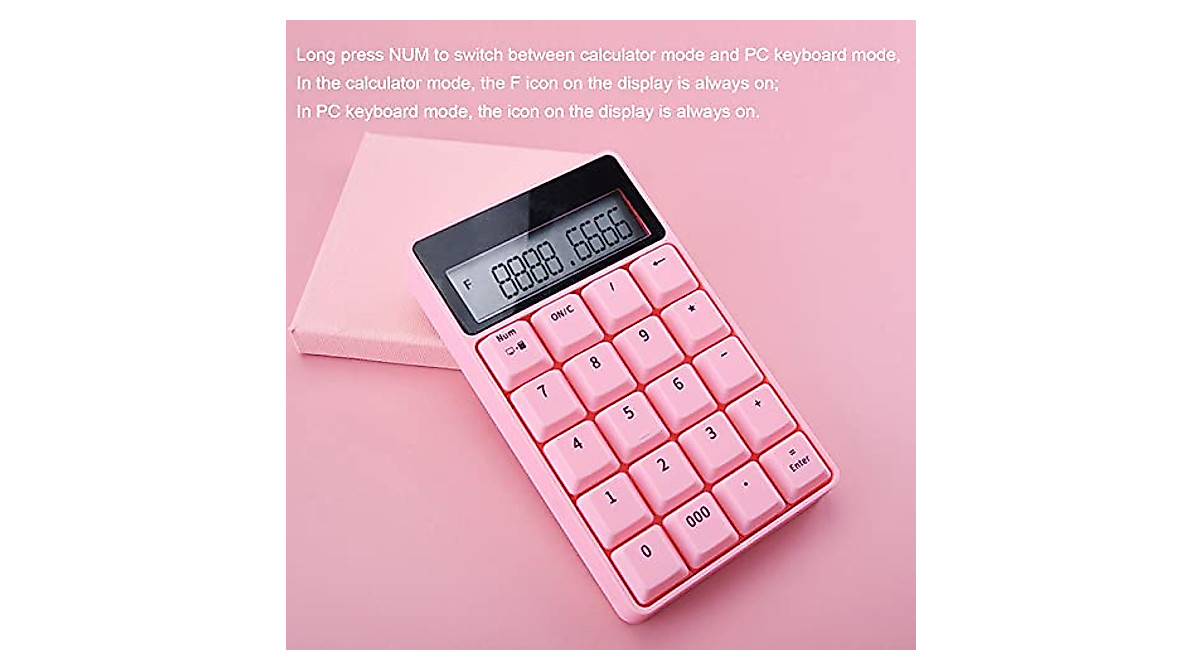 Wireless Number Pad & Calculator | 2-in-1 Numeric Keypad