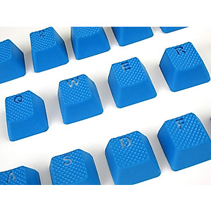 Rubber Gaming Backlit Keycaps Set - for Cherry MX Mechanical Keyboards Compatible OEM Include Key Puller (Sky Blue)