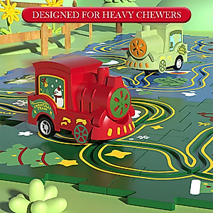 DIY Assembling Electric Trolley,2024 New Christmas Toddler Puzzle Track Play Set with Vehicles,Children's Educational Puzzle Track Car Play Set for Kids (4 * Puzzle Tracks, Vehicle#A)