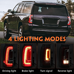 FIONE Taillight Assembly Compatible with 2015-2020 GMC YUKON Tail Light Replacement Rear Brake Lamp Left Driver Side LH 84536242 GM2800268