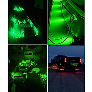 NBWDY 10Pc 3/4'' Round Green Led Bullet Marker lights,Front Rear Side LED Marker Lights,LED Clearance Lights,LED Trailer Marker Lights for Trailer Truck RV Car Bus Van Pickup ATV Boat Caravan