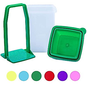 1 Large Pickle Jar Holder Olive Jalapeno Keeper Container Food Storage Strainer