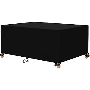 TopIdea Patio Furniture Covers 72" L x 36" W x 28" H Waterproof Outdoor 600D Patio Table Covers Rectangle Couch Cover Weatherproof Furniture Covering for Deck Lawn and Backyard 180x90x70cm