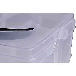 Juvale Plastic Craft Organizer Box with 6 Compartments (6 Inches, 2-pack)