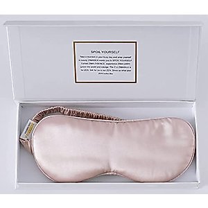 ZIMASILK 100% 22 Momme Pure Mulberry Silk Sleep Mask,Filled with 100% Mulberry Silk,Silk Wrapping Strap- Super Soft & Comfortable Sleep Eye Mask for Sleeping (Light Plum)