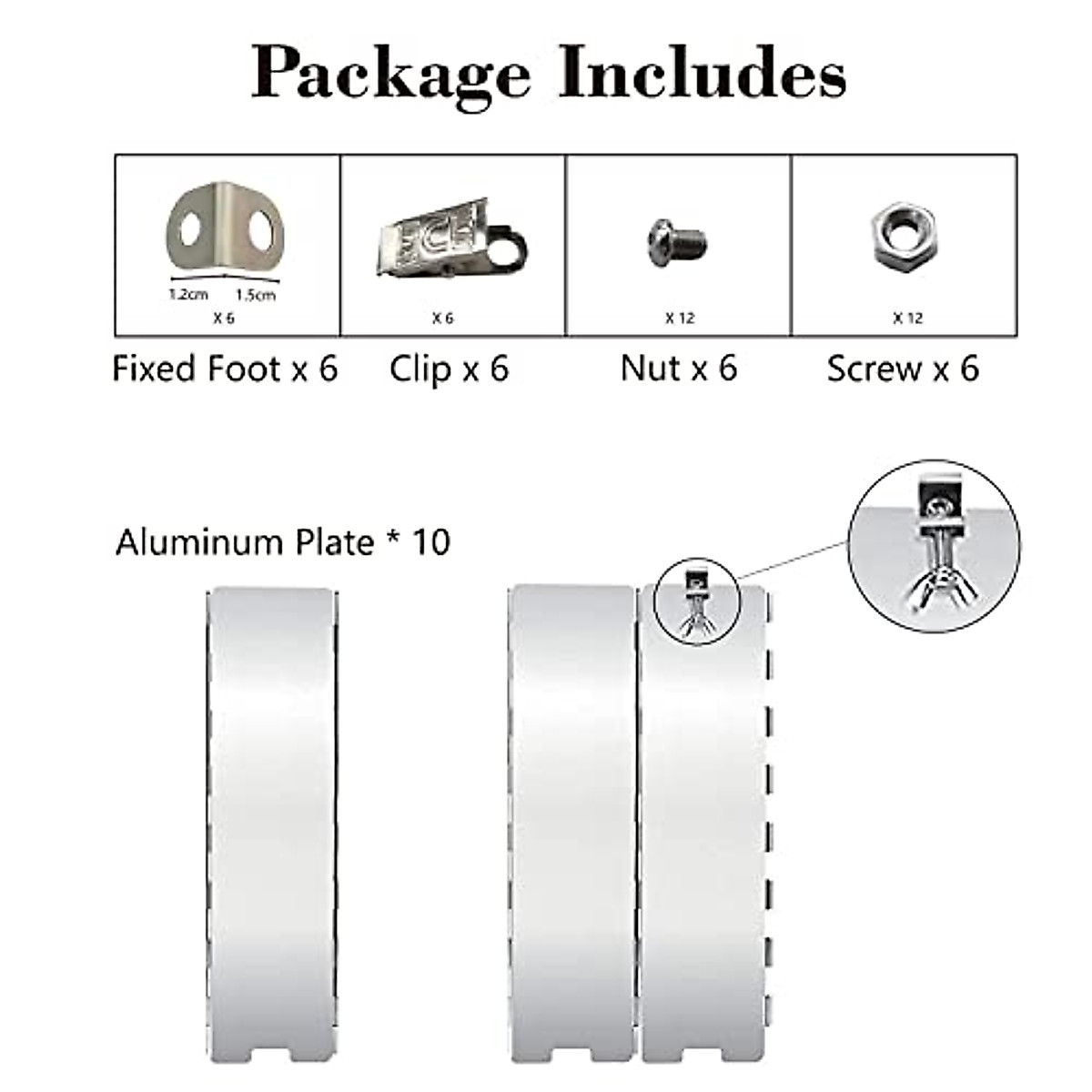 Patio Heater Reflector Shield - Heat Focusing Reflector for Round Natural Gas and Propane Patio Heaters - Heat Reflector 15 Inch Height Thicker Aluminum Panel(10 Panels)