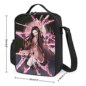 Qtubzad Unisex Anime 3Pcs Backpack Set,Fashion Design17 Backpack with 3D Print Lunch Bag Pencil Case for Boys/Girls