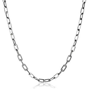 Verona Jewelers 925 Sterling Silver 3MM 4.5MM 5.5MM Mariner Anchor Link Chain Necklace- Square Link Cable Link Necklace Chain, Twist Link Necklace, Rolo Chain Necklace (22, 5.5MM)