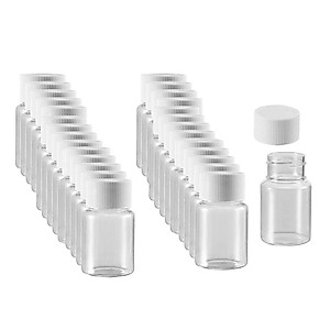 uxcell Plastic Lab Chemical Reagent Bottle 30ml/1oz Wide Mouth Sample Sealing Liquid Storage Container 30pcs