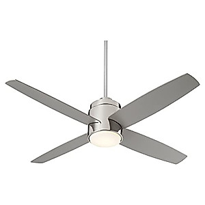 LUZAIRE DESIGN Oxygen 3-101-20 | Oslo 52" Four Blade Modern Ceiling Fan – Polished Nickel Finish | Three Speed Reversible Motor With Optional Remote Control