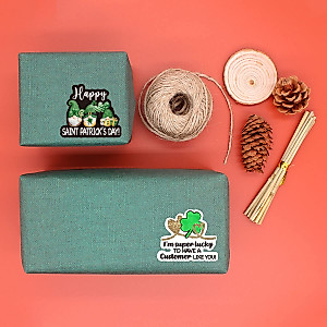 MEYFCLA I’m Super Lucky Patrick's Day Sticker,Cute Small Business Envelopes Stickers for Handmade Goods/Bags Packages ,Patrick's Theme Shop Seals 200 Labels