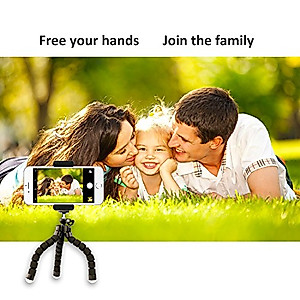 UBeesize Phone Tripod, Portable and Adjustable Camera Stand Holder with Wireless Remote and Universal Clip, Compatible with Cellphones, Sports Cameras