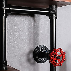 YIYIBYUS Floating Shelves Wall Mounted, Rustic Wood Wall Storage Shelves Hanging Shelf for Bedroom, Living Room, Bathroom, Kitchen, Office Display Decor Black