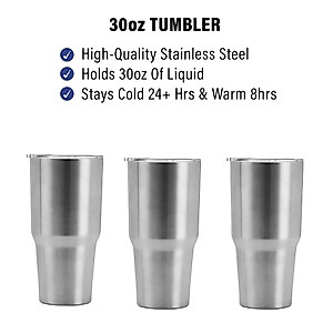 USS Carl Vinson CVN 70 30oz Stainless Steel Tumbler, Double Wall Insulated With Straw and Lid