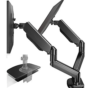 HUANUO Dual Monitor Stand and Steel Monitor Mount Reinforcement Plate