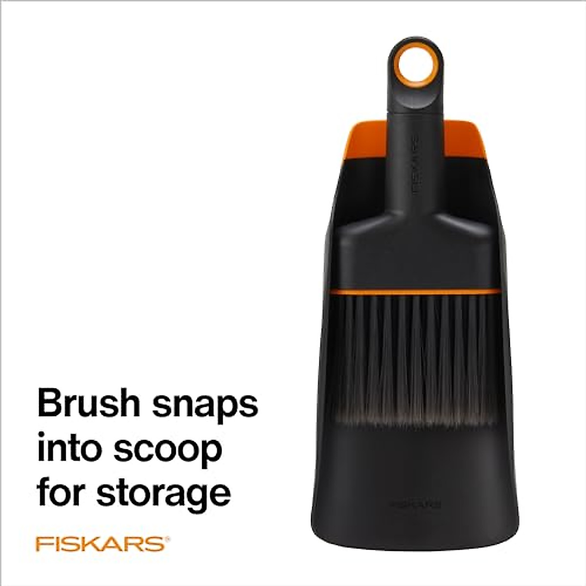 Fiskars Planting Soil Scoop and Brush Set Garden Tool for Indoor Gardening, Mess Control for Transplanting and Repotting, Made with Recycled Plastic