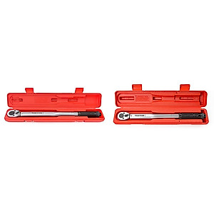 TEKTON 1/2 Inch Drive Click Torque Wrench (10-150 ft.-lb.) | 24335 & 3/8 Inch Drive Click Torque Wrench (10-80 ft.-lb.) | 24330