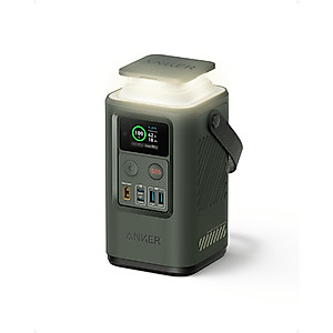 Anker Power Bank Power Station 60,000mAh,Portable Outdoor Generator 87W with Smart Digital Display, Retractable Auto Lighting and SOS Mode, Home Backup(PowerCore Reserve 192Wh) for Travel, Camping