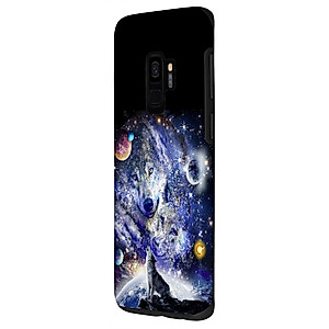 Galaxy S9 Cosmic Space Wolf, Wolves Family Howling, Constellation Case