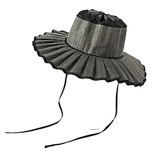 Womens Wide Brim Sun Hat Beach Hat for Women UPF 50+ Foldable Roll Up Stylish Trendy Floppy Cap Black