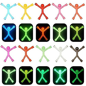 50 Pcs Magnets Men Refrigerator Magnetic People Funny Fridge Magnets Men Glow in The Dark Luminous Magnetic Humanoid Toys Refrigerator Magnets for Refrigerator Door Office Locker, 10 Colors