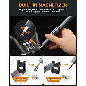 Kingsdun Mini Electric Screwdriver Set, 57-in-1 Small Power Precision Screwdriver Set with 48 Magnetic Bits, Cordless Screwdriver Rechargeable Torque Repair Tool Kit for Phone Watch Camera Laptop
