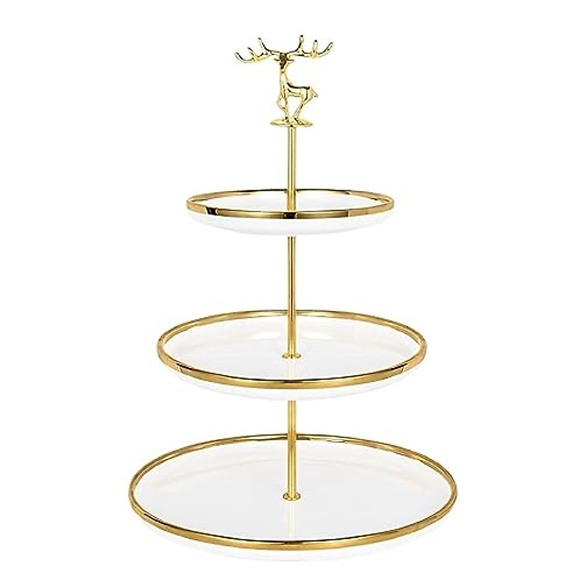 3 Tier Porcelain Cake Stand，Afternoon Tea Stand，3 Tier Cupcake Stand for Party，Dessert Table Display Set，Cupcake Stand for 24 Cupcakes，Tiered Tray Stand，Three Tier Dessert Stand