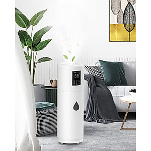 17L/4.5Gal Ultra Large Humidifiers for Bedroom 2000 sq ft, Quiet Humidifiers for Large Room, Tower Humidifier with 4 Mist Mode & Extension Tube for Home School Office Commercial Greenhouse Plants