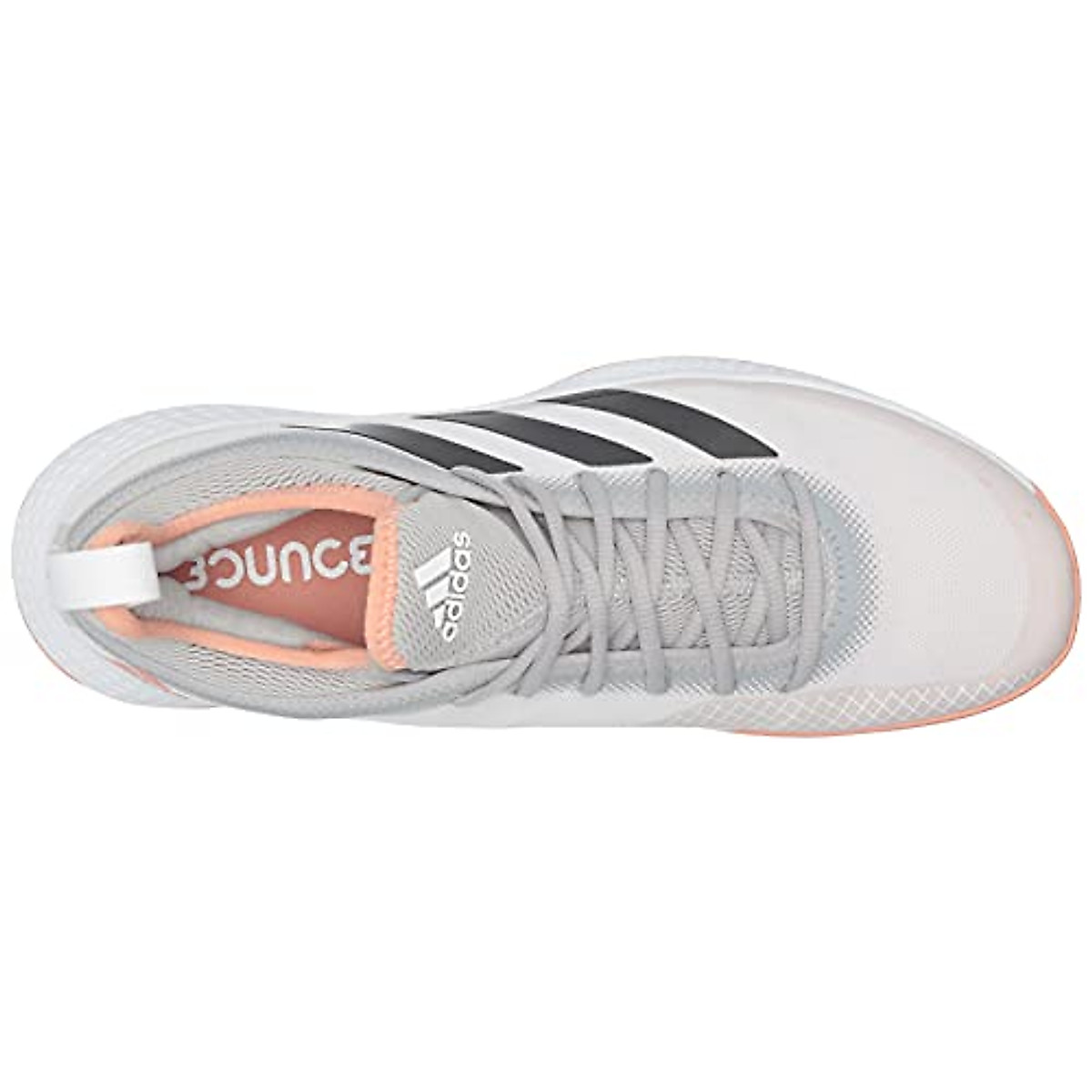 adidas Women's Defiant Generation Tennis Shoe, White/Black/Ambient Blush, 10