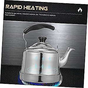 GRIRIW 1pc Stainless Steel Kettle Vintage Teapot Teapot Espresso Machines for Home Filter Teapot Strainer Stove Top Teapot Stovetop Tea Kettle Iced Tea Maker Coffee Filters Silver