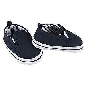 Gerber Kids Newborn Infant Toddler Boy and Girl Slip-On Sneaker Crib Shoe, Navy, 5 US Unisex