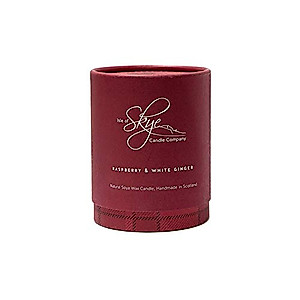 Isle of Skye Candle Company Raspberry and White Ginger Scottish Range Boxed Candle, White by Isle of Skye Candle Company