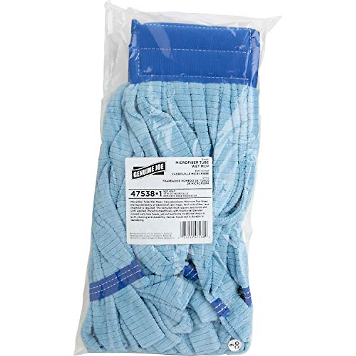 Genuine Joe - GJO47538 Microfiber Wet Mophead Refill Blue Small